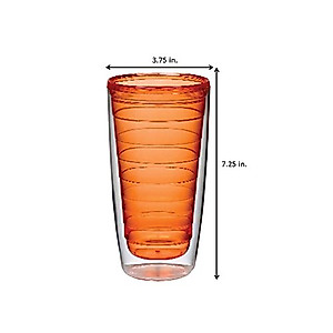 Boston Warehouse Insulated Plastic Tumblers, 24-Ounce, Set of 4, Sunset Collection