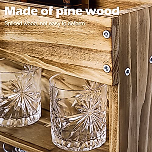 Homde Wine Rack Wall Mounted Wood + Airplane Wine Wall Bar