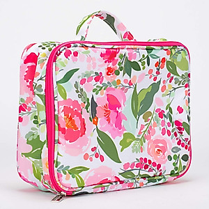 Mary Square Charlotte Floral Peony Water Resistant Soft Cooler Insulated Lunch Bag Tote