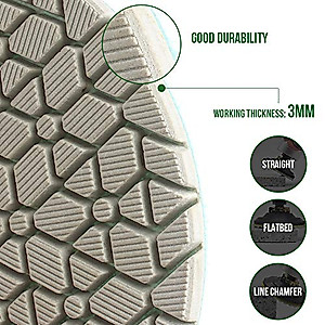 Diapro Super flexible Wet Polishing Pads 4 Inch Diamond Polishing Pads Three 3 Step Polishing Pads For Granite Marble Engineered Stone and other natural stone