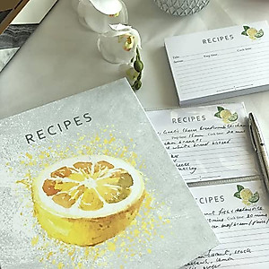 Cosy Coast Blank Recipe Book Binder 8.5"x9.5" | 50 Recipe Organizer Binder Cards 4"x6" | Family Recipe Book To Write In Your Own Recipes |10 Large Recipe Binder Cards |12 Dividers |25 Page Protectors