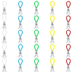 Yuanchu 20 Pcs Tea Towel Clips, Kitchen Towels Clips Metal Hanging Towel Clips with Hanging Loop Cloth Hook Clip Hangers Colourful for Home Kitchen Bathroom Cupboards Hanging Towels