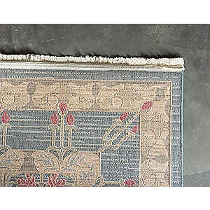 Unique Loom Edinburgh Collection Area Rug - Canmore (10'x 13' 1" Rectangle, Navy Blue/ Tan)