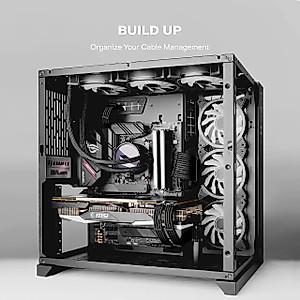 EZDIY-FAB PSU Cable Extension Sleeved Custom Mod GPU PC Power Supply Soft Nylon Braided with Comb Kit 24PIN/8PIN to 6+2Pin/ 8PIN to 4+4PIN-30CM 300MM - Black