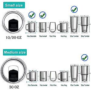 KISSWILL 30oz Magnetic Tumbler Lid with 4 Pcs Replacement Magnetic Slider Compatible with YETI Rambler, Ozark Trail, Old Style Rtic - Magnetic Slider Switch Spill Proof Tumbler Cover