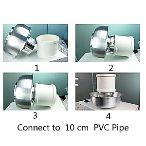 ATEYC Chimney Pot, 1Pcs 4-8 Inch Aluminum Mushroom Cowl for Air Roof Vent Heat Recovery Ventilation System Windproof Rainproof (Size : 8 Inch)