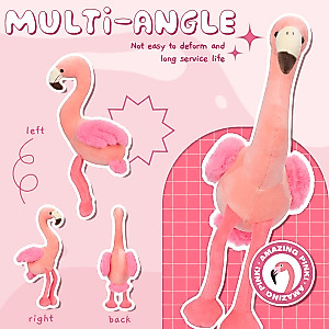 AIXINI 19inch Soft Plush Flamingo Stuffed Animal Toys, Pink Flamingo for Girls Gifts & Decor