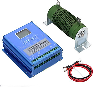 LiuSj JUnSt 10000W Wind Solar Hybrid System MPPT Charge Controller,12V/24V/48V with Dump Load Wind Turbine Generator Solar Panel Auto Regulator,48v