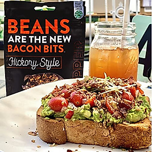 Beans Are The New Bacon Bits - Hickory Style - A Plant-based, Vegan, Non-GMO meat substitute made from Pinto Beans - 3 Ounce Bag - PACK OF 2