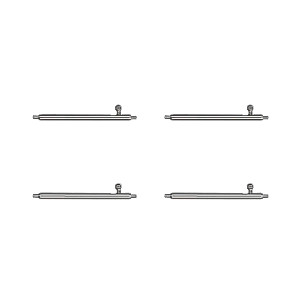 kwmobile Straps Compatible with Huawei Watch GT 2e Straps - 2x Replacement Silicone Watch Bands - Black/Red/Black/Grey