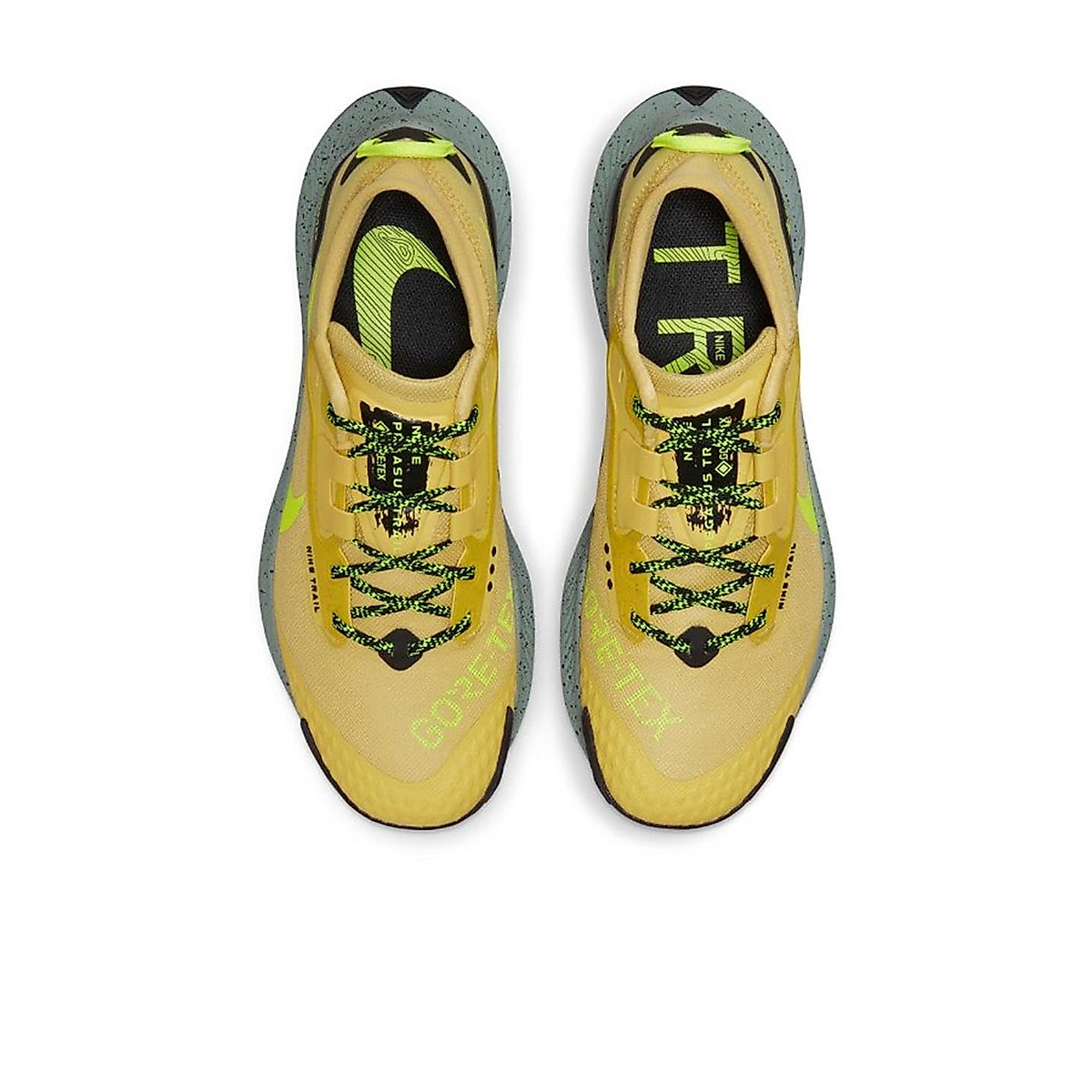 Nike Air Pegasus Trail 3 GTX Running Trainers DC8793 Sneakers Shoes (UK 9 US 10 EU 44, Celery Volt Black Dusty sage 300)