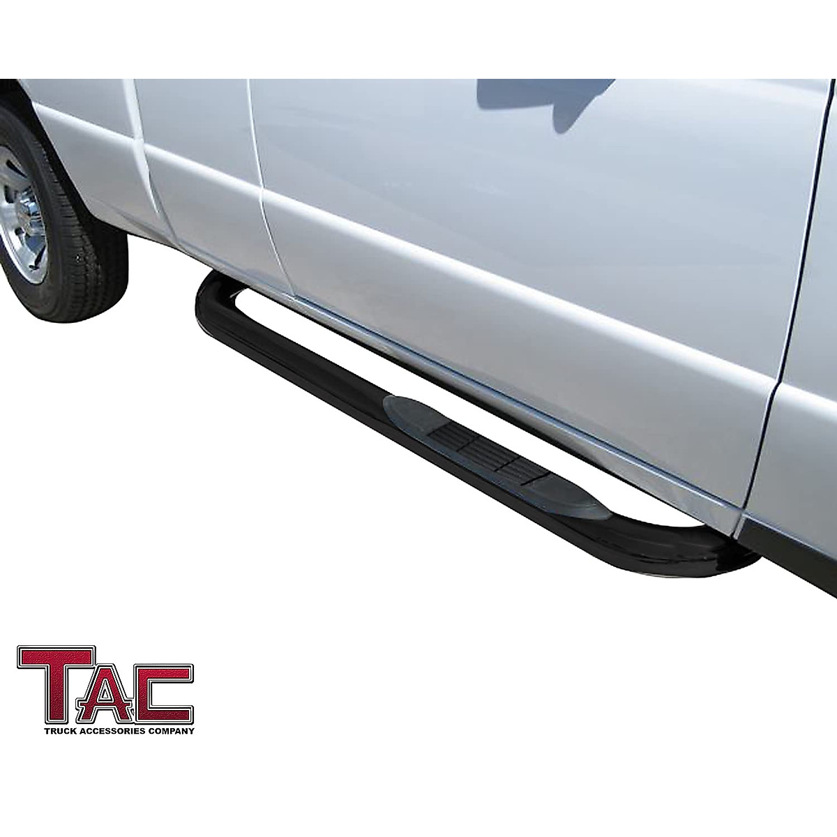 TAC Side Steps fit 1998-2011 Ford Ranger/Ranger Edge Super Cab 2DR / Mazda B Series Super Cab 2DR Pickup Truck 3" Black Side Bars Nerf Bars Running Boards Off Road Exterior Accessories (2 PCS)