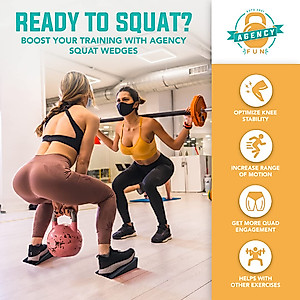 Squat Wedge Block (Box of 3) - Knees Over Toes Epp Foam Blocks - Non-Slip Calf Raise Block - Adjustable Slant Board for Squats - Squat wedges for Yoga & Stretching - Calf Exercise Equipment