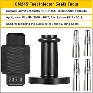 GM245 Fuel Injector Seals Tools Compatible with GM Subaru Replace to #EN-49245, EN-51105 and #18683AA000