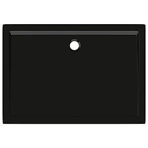 vidaXL Shower Base Tray, Bathroom Tray, Low Threshold Shower Pan, Slip-Resistant, Easy to Clean & Assemble, Reinforced ABS, 27,6" x39,4 x1,6, Black