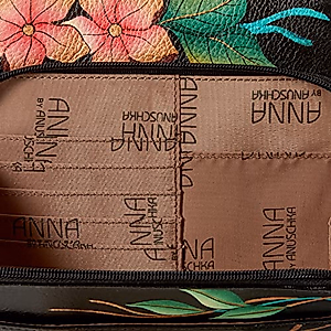 Anna by Anuschka Slim Shoulder Organizer, Birds in Paradise-Black