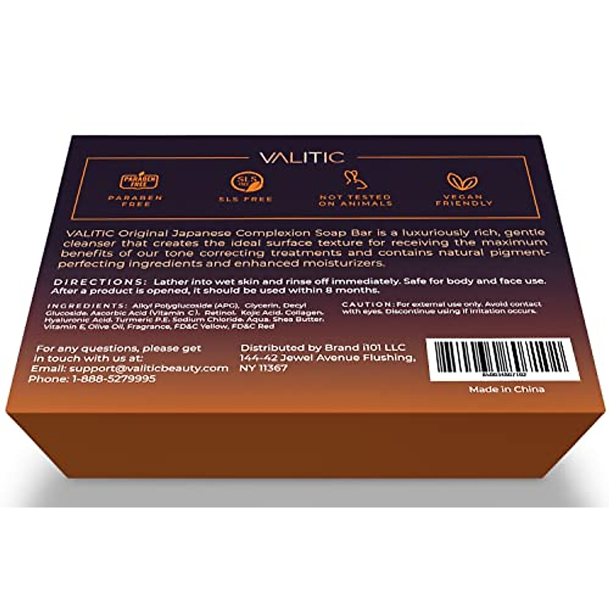 VALITIC Kojic Acid Dark Spot Remover Soap Bars with Vitamin C, Retinol, Collagen, Turmeric - Original Japanese Complex Infused with Hyaluronic Acid, Vitamin E, Shea Butter, Castile Olive Oil (2 Pack)