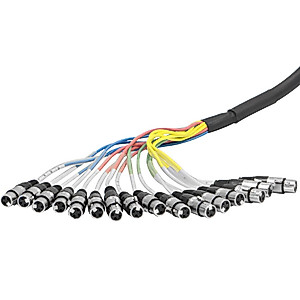 Seismic Audio - SARLX-16x100-16 Channel XLR Colored Mutil-Patch Snake Cable 100 Feet