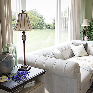 Kenroy Home 20181GR Iron Lace Floor Lamp with Golden Ruby Finish, Classic Style, 62.75" Height, 18" Width, 18" Depth