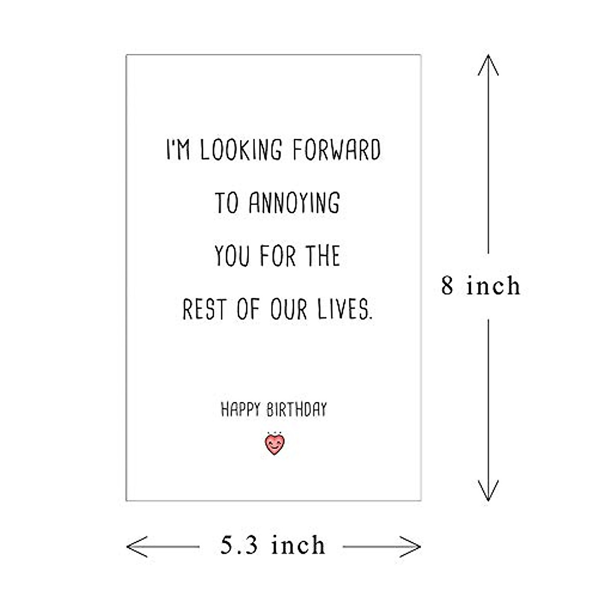 Birthday Card for Husband, Card for Boyfriend, Funny Bday Card for Hubby, Card from Girlfriend Wife