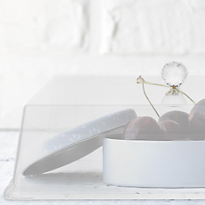 Luxshiny Cake Stand Cover, Cake Dome Rectangular Food Cover Cake Display Stand Cover for Home Kitchen Party (34* 24* 10.5cm)