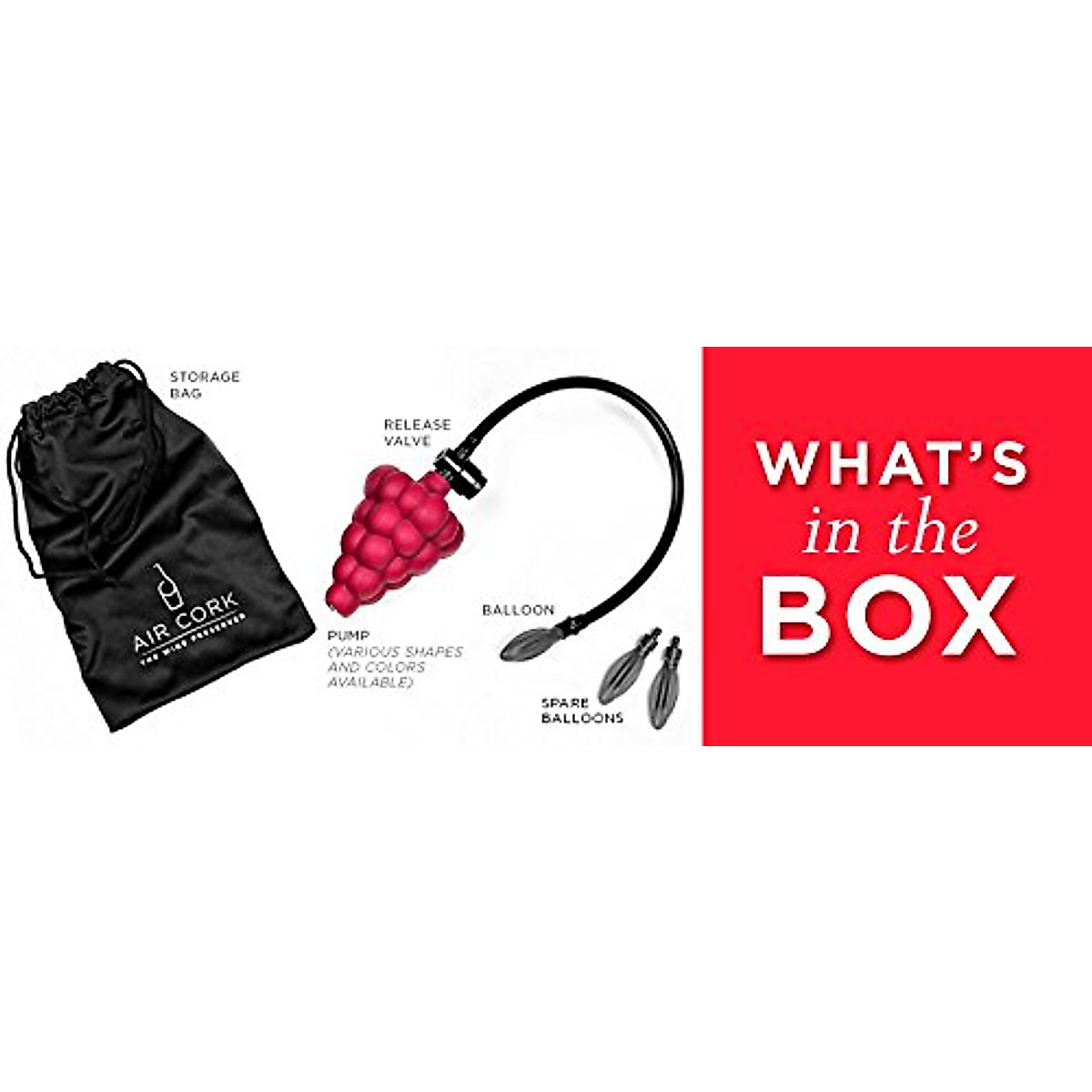 Air Cork Wine Preserver (with spare balloon) - as seen on Shark Tank