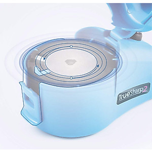 TrueCut TrueSharp 2 Power Sharpener, Fast and Easy to Use Rotary Cutter Blade Sharpener, Sharpen 28mm, 45mm and 60 mm Blades, Diamond Grit Blade Sharpening Tool, Quilting and Sewing Supplies