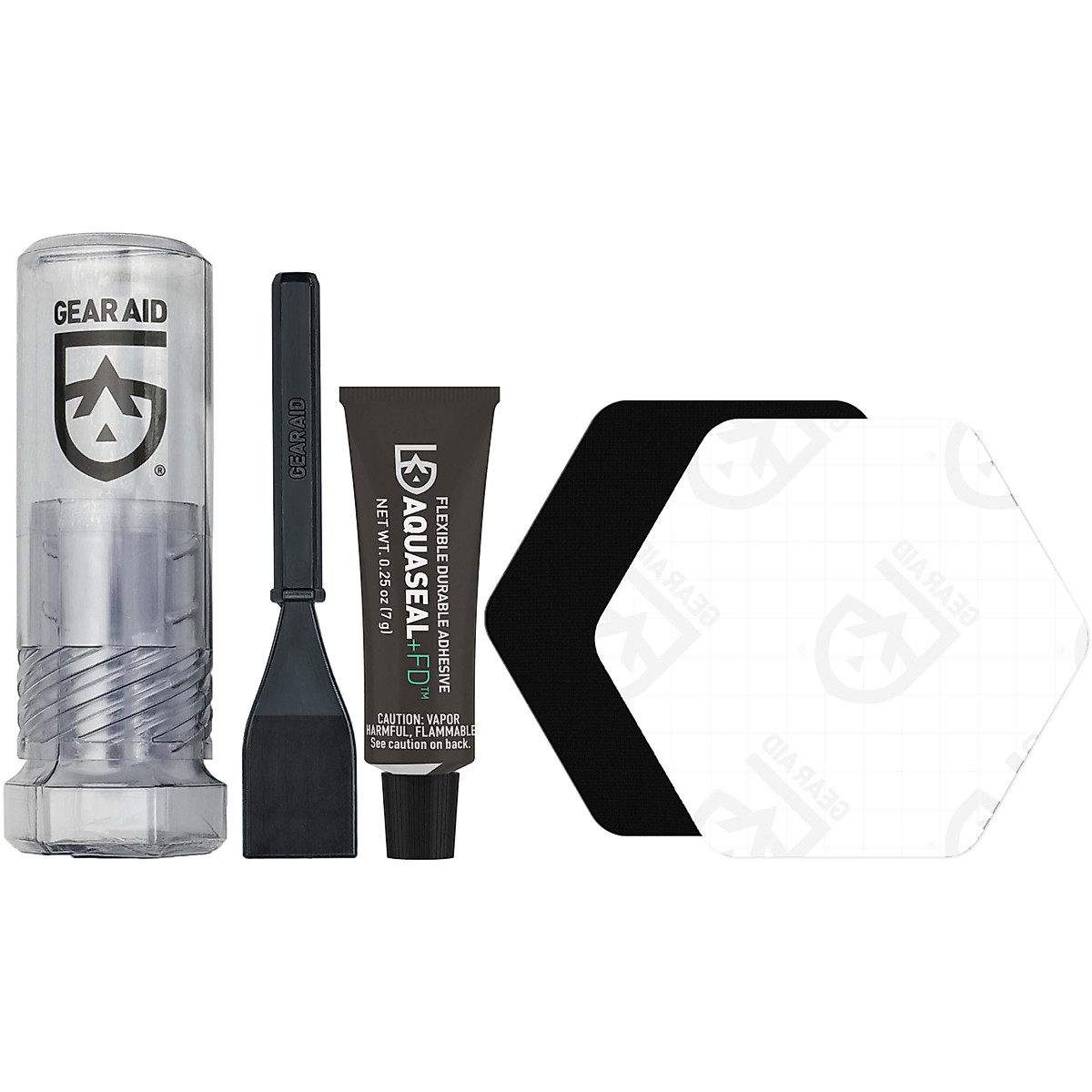 GEAR AID Wader and Boot Repair Kit for Neoprene and Breathable Waders, includes Aquaseal FD Adhesive and Patches
