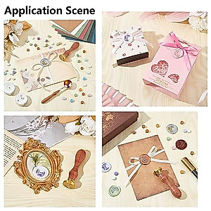 CRASPIRE Sunflower Wax Seal Stamp 25mm Removable Brass Head Retro Vintage Sealing Wax Stamp with Wooden Handle for Wedding Invitations Envelopes Christmas Thanksgiving Gift Packing