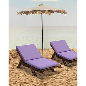 Hokiten Purple Outdoor Cushion Chair Cover Set of 2 - Waterproof Couch Seat Covers, Modern Pure Lavender Purple Patio Furniture Protector Cushions Slipcovers for Sofa/Garden/RV, 20"x18"x4"