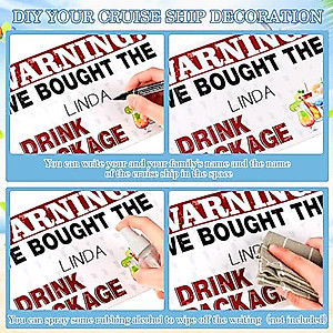 Leumoi 8 Pcs Cruise Door Decorations Magnetic Tropical Drink Funny Cruise Ship Door Magnets Stickers Reusable Cruise Cabin Magnet for Fridge Refrigerator Carnival Cruise Birthday Party Supplies Favors