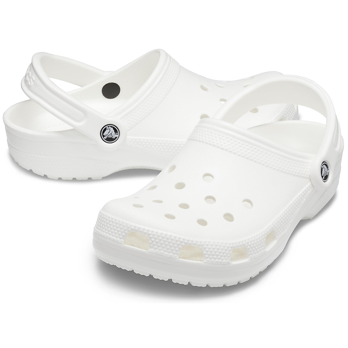 Crocs Unisex-Adult Classic Clog, Clogs for Women and Men, White, 12 Women/10 Men