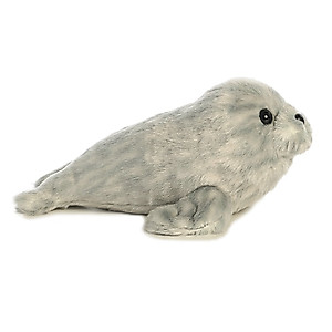 Aurora® Adorable Mini Flopsie™ Harbor Seal Stuffed Animal - Playful Ease - Timeless Companions - Gray 8 Inches