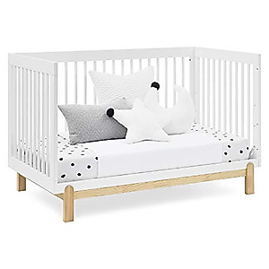 Delta Children Poppy 4-in-1 Convertible Crib, Bianca White/Natural
