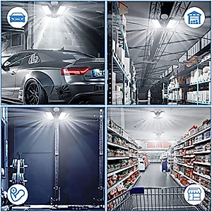 Aoretic LED Garage Lights Bulb 2 Pack -180W, 18000LM 6500K Led Shop Light with 6+1 Deformable Panels, Basement Barn Ceiling Lights, E26/E27 for Warehouse
