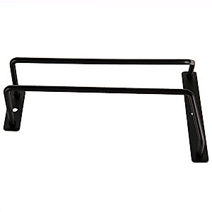 Dianoo 18cm Black Wine Glass Rack Under Cabinet, Wine Glass Holder Under Shelf, Hanging Stemware Holder For Bar Dining Room, 1 Row