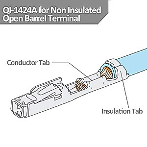 Qibaok Open Barrel Terminal Crimper Plier Tool for Molex Style DELPHI AMP TYCO Crimping Terminals 24-14 AWG
