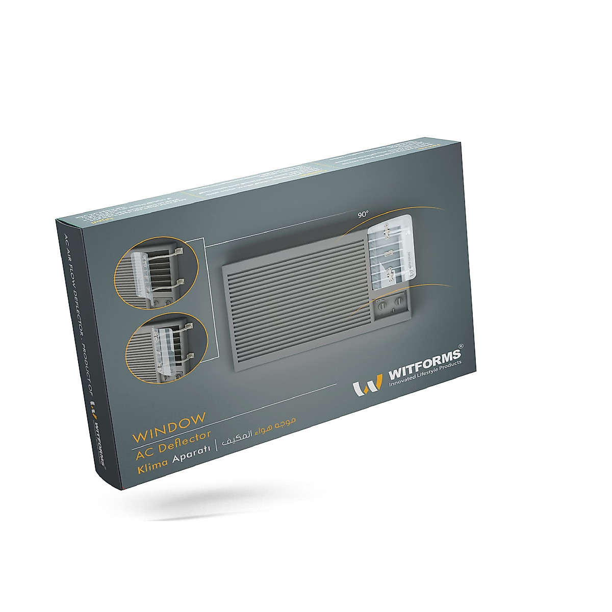 WITFORMS/WINDOW - Adjustable AC air deflector suitable for window air conditioners (side air outlet). Enhance cooling and heating circulation