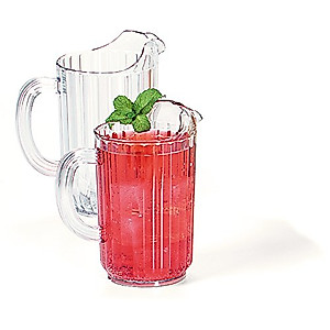Carlisle FoodService Products Plastic Pitcher, 48 Ounces, Clear
