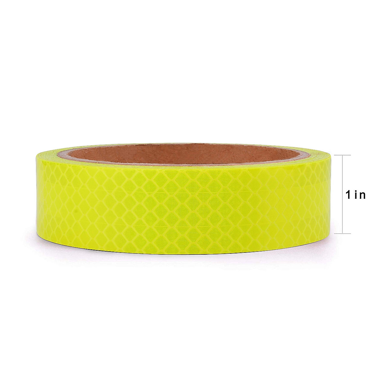 Qomovo DOT High-Intensity Fluorescent Yellow Reflective Tape Conspicuity Safety Warnning Adhesive Tape(1in x 15ft)