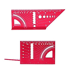 Professional Mitre Ruler with Clear Scale Angle/Drilling Locator Mitre Measuring Gauge Easy Operation Woodworking Measuring Gauge Ruler Line Drawing Device Mitre Measuring Measure Tool