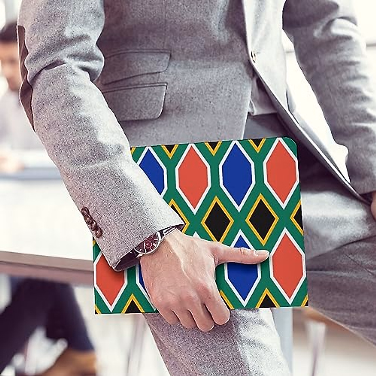 Abstract South Africa Flag Tablet Case Cover Slim Protective Cover Cases with Pencil Holder for IPAD 2020 （10.2in）