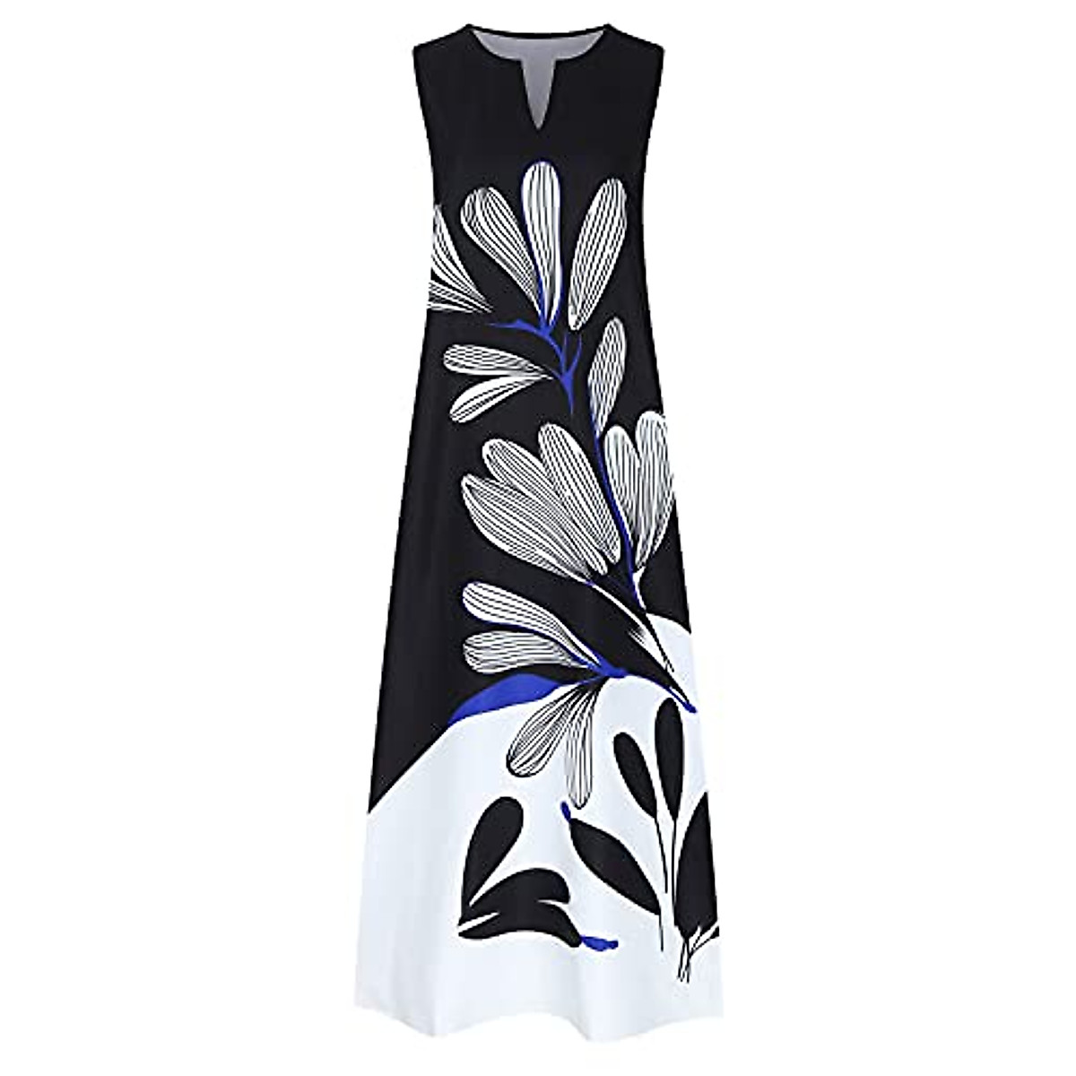 Ceboyel Womens Boho Floral Maxi Dresses Floral Flowy Long Dresses Sleeveless Sun Dress Casual Summer Trendy Outfits 2023