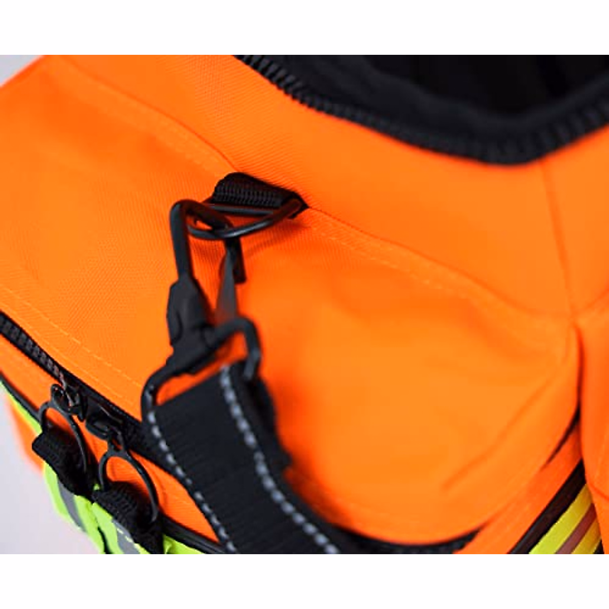 Lightning X Medium First Responder EMT Bag | LXMB25 | w/Reflective, Shoulder Strap & Zippered Compartments for First Aid + Trauma Supplies - Orange