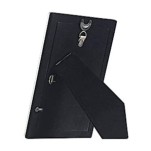 Quality Modern Silver Plated Contemporary 4" x 6" Single Picture Photo Frame Landscape or Portrait for Table - Black Velvet Backing