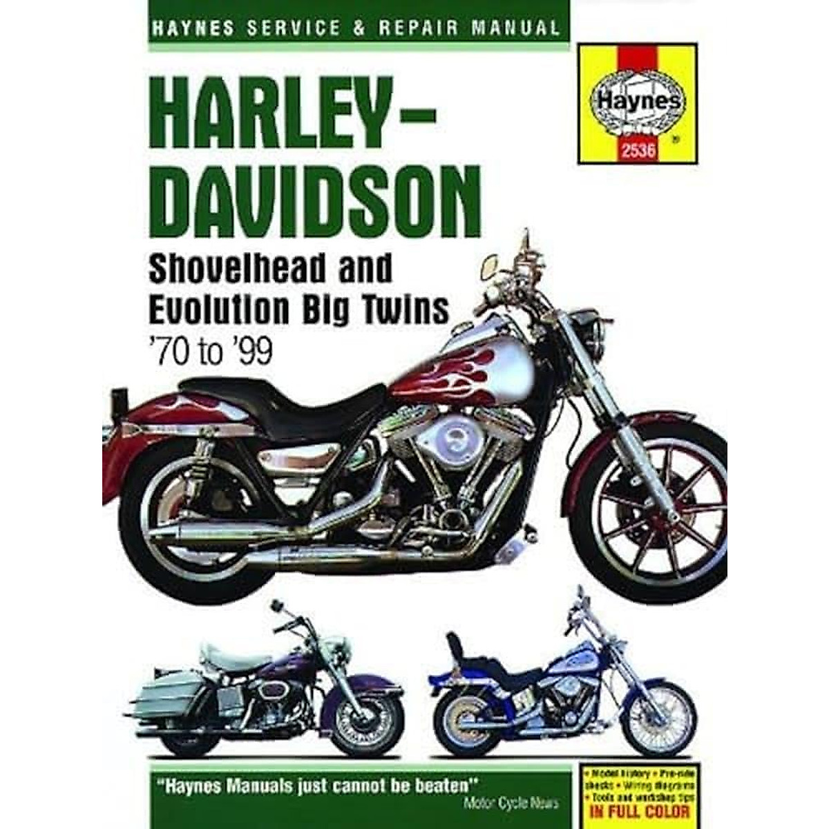 Harley-Davidson Shovelhead,Evolution Big Twins (70-99) Haynes Manual (Paperback)