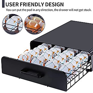 Premium Pod Holder for Bartesian Cocktail Capsules, Fits Under Bartesian Cocktail Machine & bev by BLACK+DECKER Cocktail Maker, Cocktail Capsule Drawer Counter Space Organizer (40 pods)