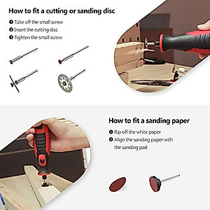 AVID POWER Rotary Tool Accessories Kit 360pcs, Rotary Tool Bits 1/8-inch Shanks Universal Fitment for Easy Cutting, Grinding, Sanding, Sharpening, Carving and Polishing