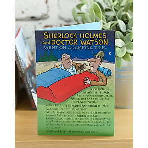 UK Greetings Funny Birthday Card - Birthday Card for Him - Featuring Sherlock Holmes and Dr Watson,green|red|blue