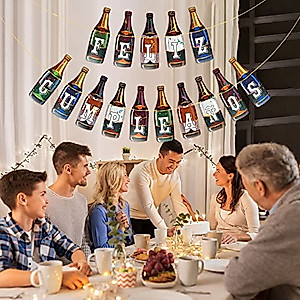 Dalaber Bottle Shape Feliz Cumpleanos Banner - Spanish Birthday Party Decorations - Fiesta Mexican Themed Birthday Party Decoration for Adults